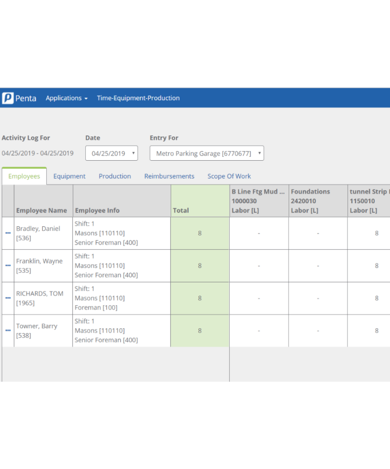 Time Tracking | Construction Payroll | Penta Software